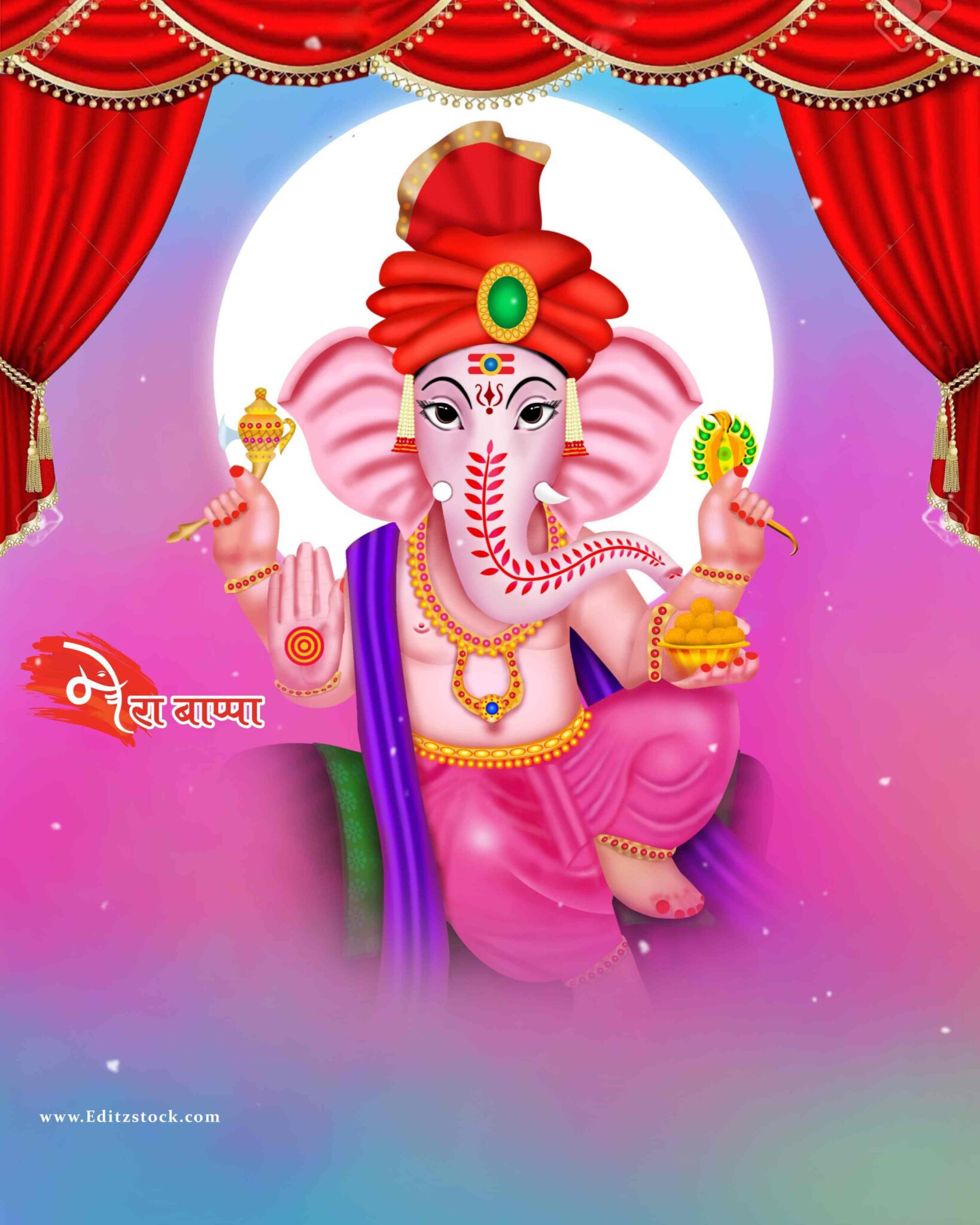 Ganesh Chaturthi Bappa Morya Cb Editing Background Hd download