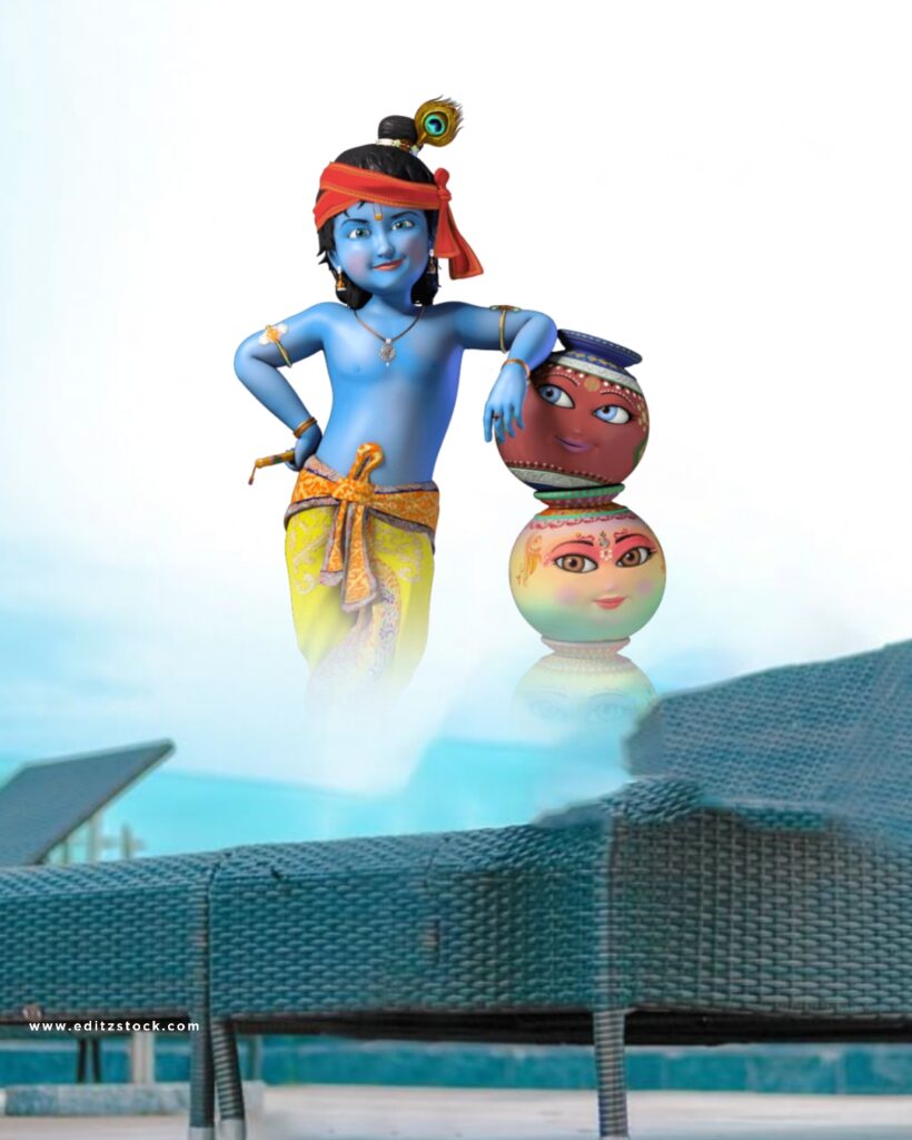Happy Krishna Janmashtami Photo Editing Background