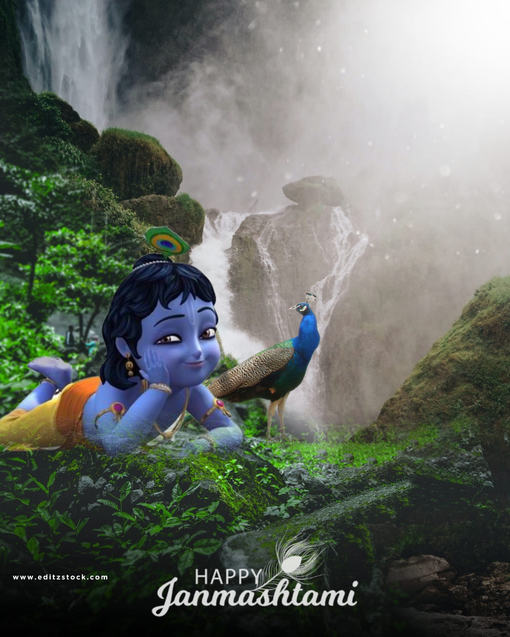 Krishna Janmashtami editing background