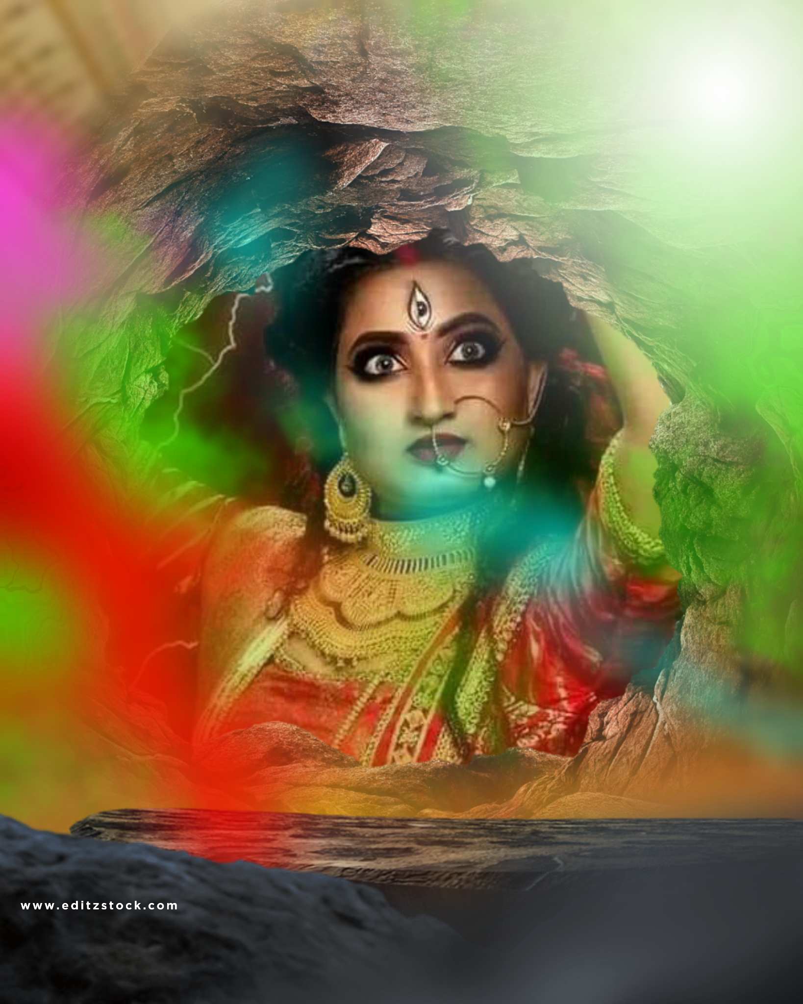 Picsart Durga maa editing background