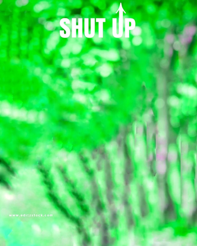 Shut up text cb editing background