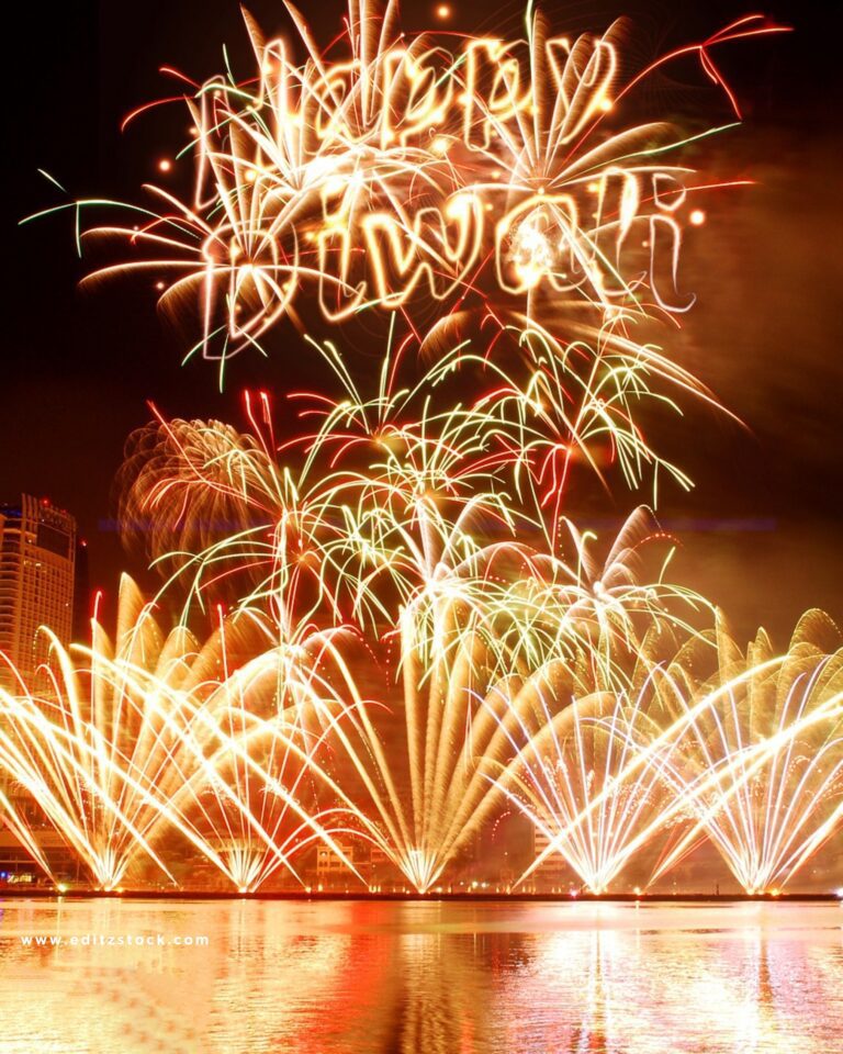 Happy diwali fireworks editing background