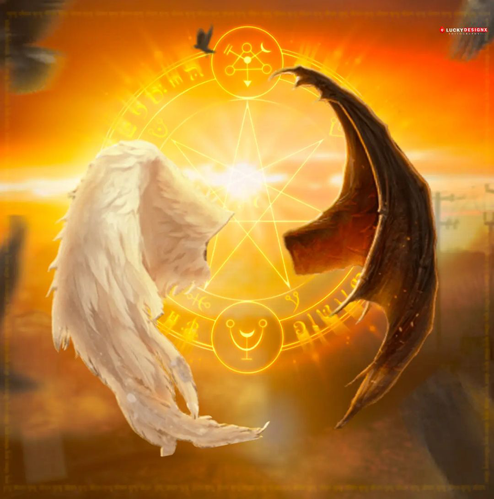 Devil wing Manipulation Editing Background