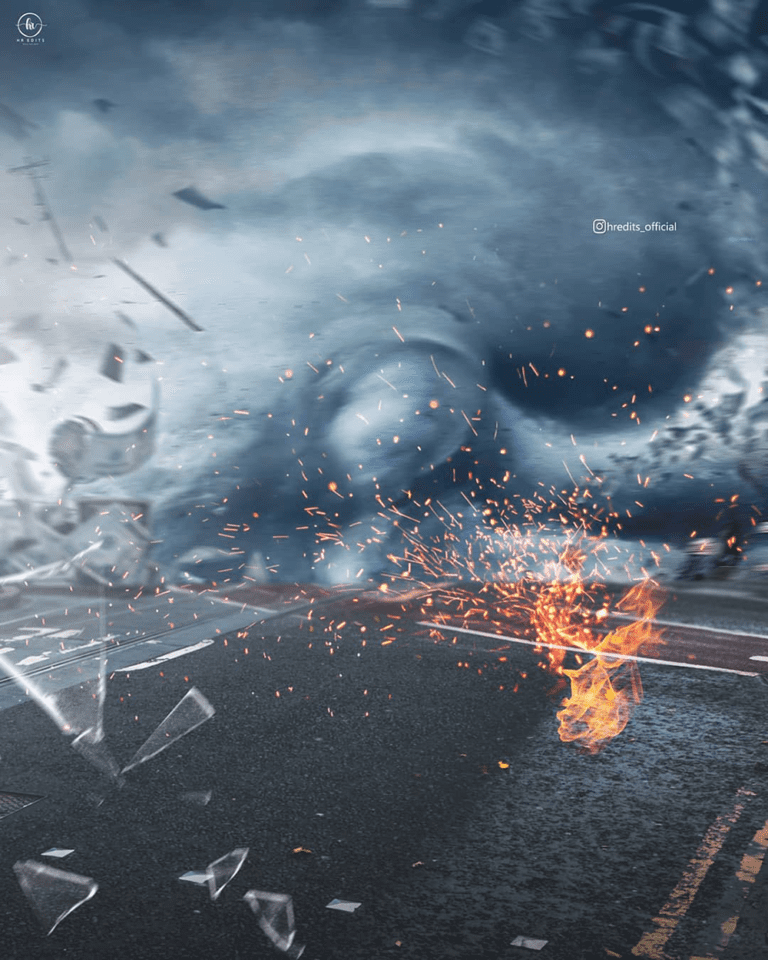 Broken glass photoshop editing background