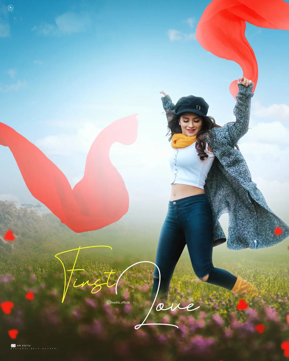 First love photo editing background
