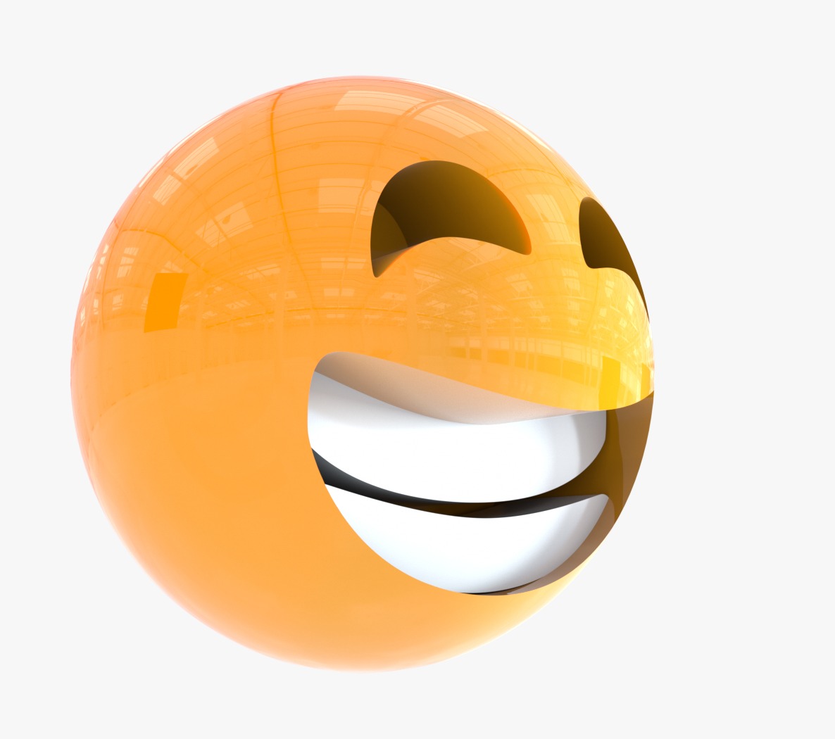 Smiling face with big eyes 3d emoji png images hd