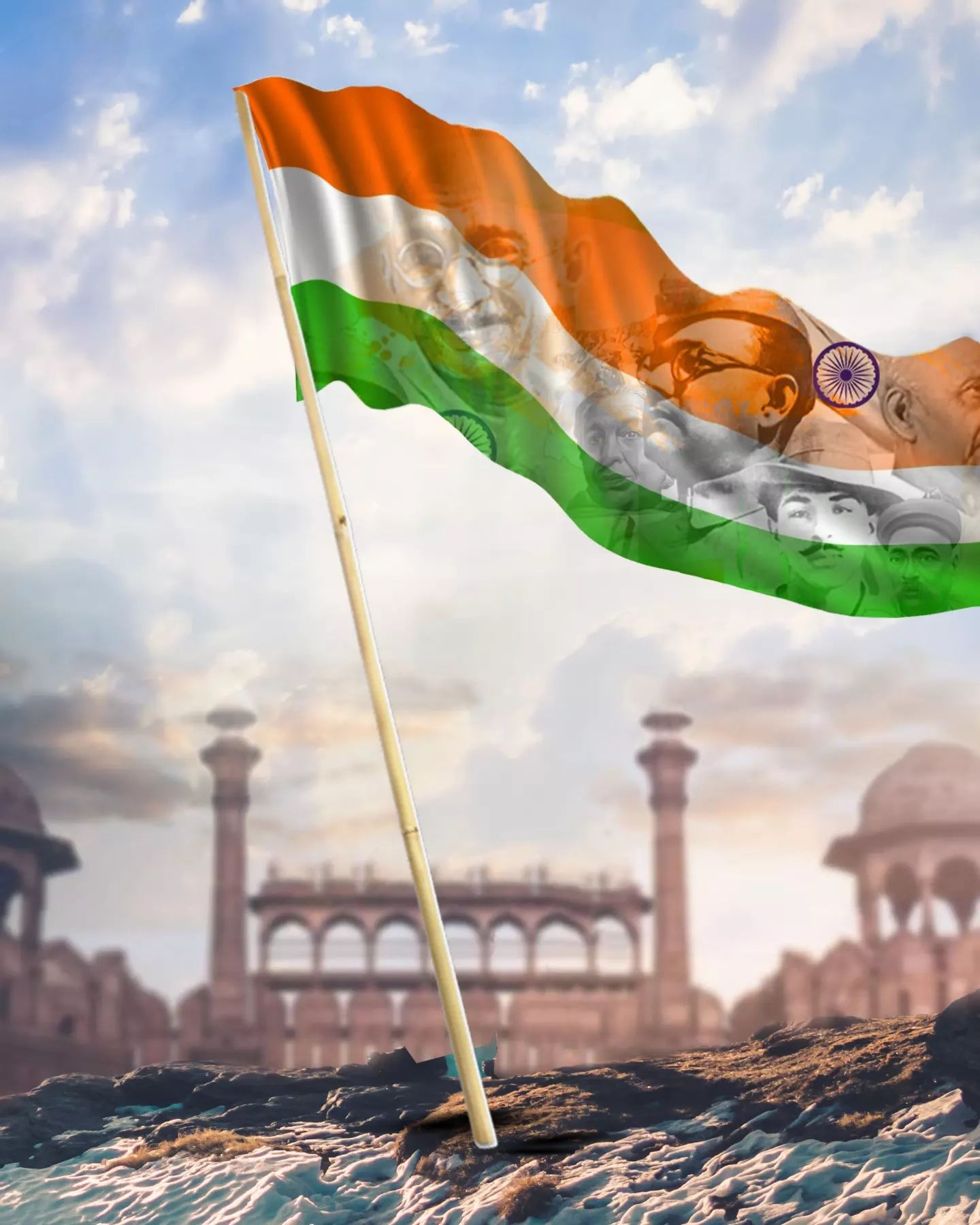 Indian flag editing background