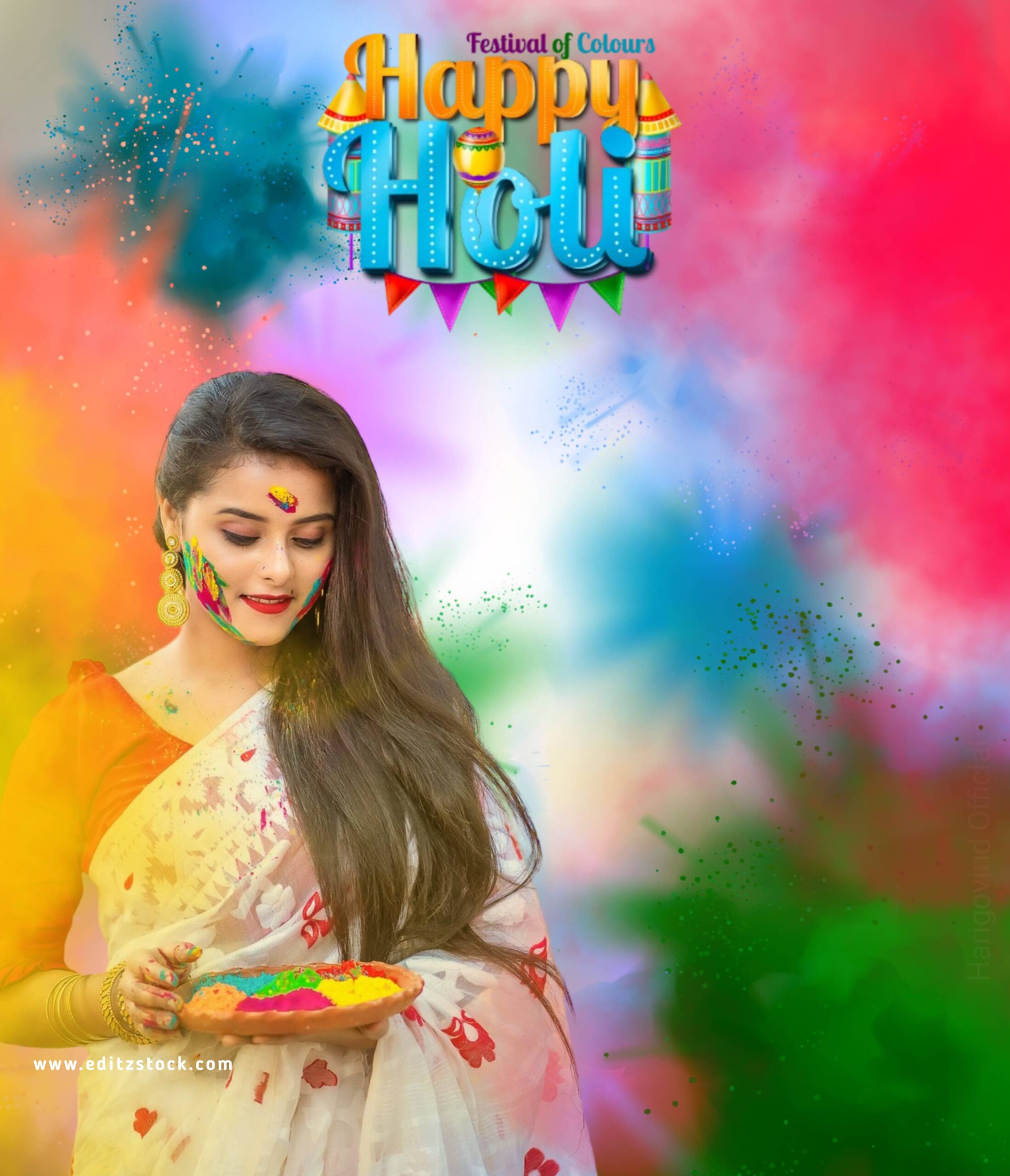 Happy Holi Festival editing Hd Background Free