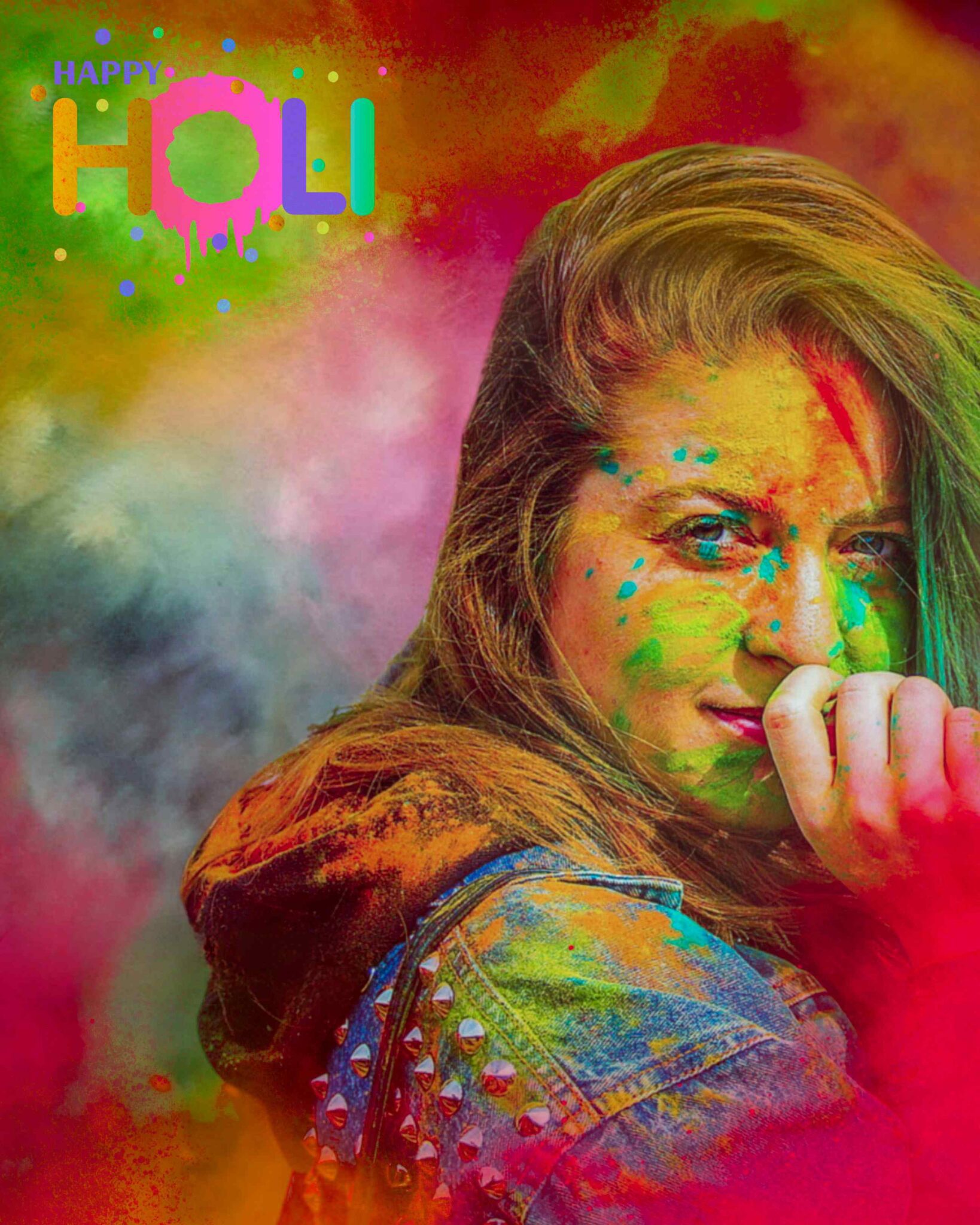 Holi Girl Editing Background Download
