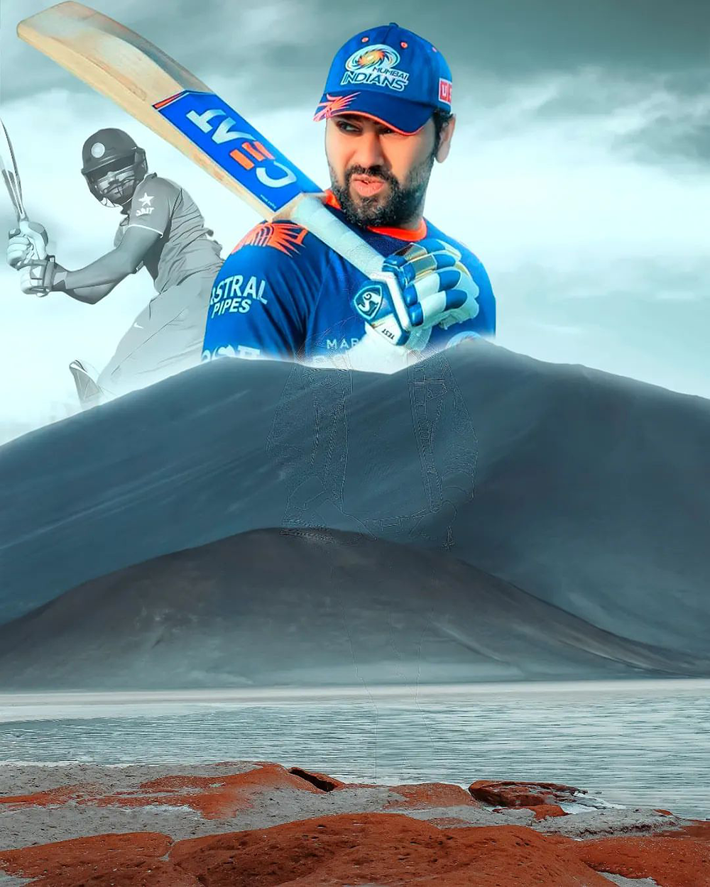 Rohit sharma hd editing background