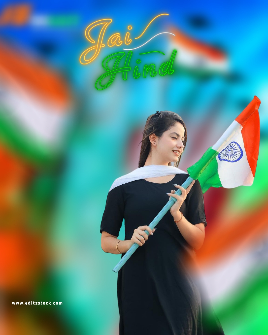 15 August Girl Editing Background