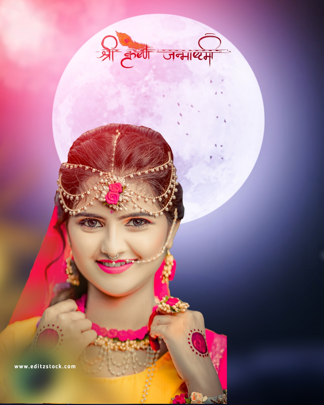 Krishna janmashtami photo editing background hd