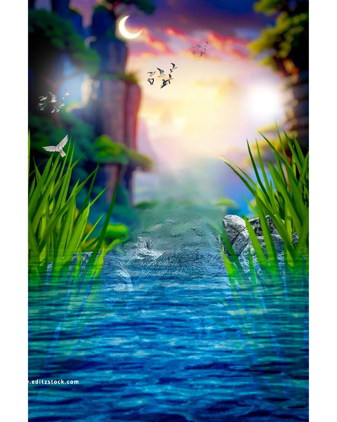 Under Water Cb Editing Background